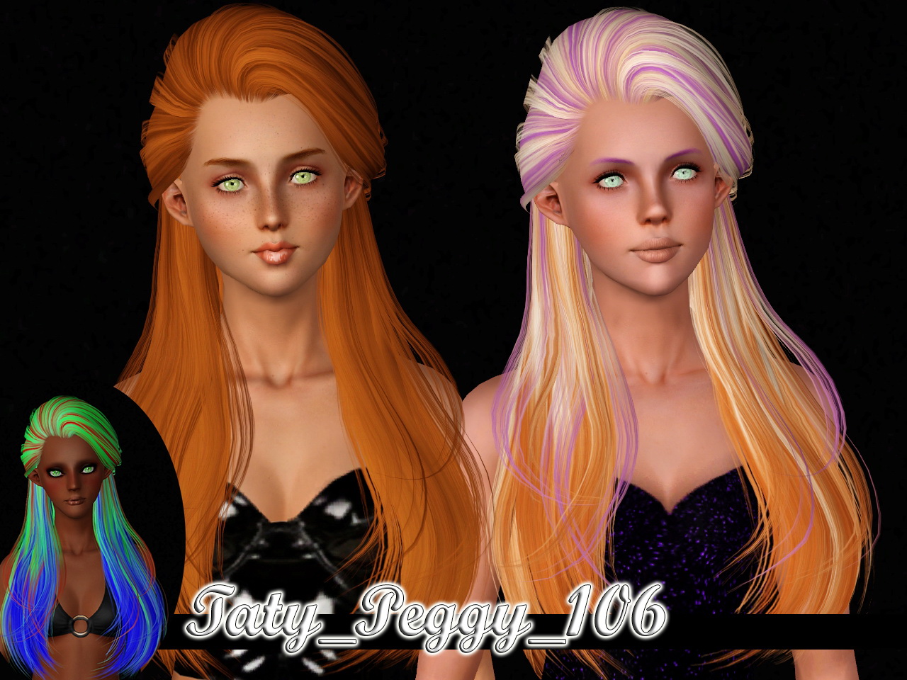 Peggy`s 106 hairstyle retextured by Taty - Sims 3 Hairs