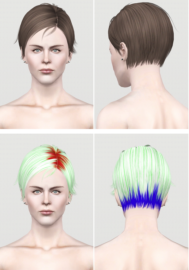 Ulker 04 hairstyle retextured by Rusty Nail - Sims 3 Hairs