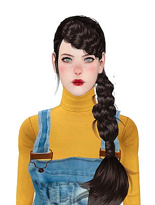 Scarecrow hairstyle 15 retextured by Momo - Sims 3 Hairs