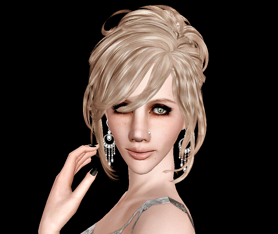 Newsea`s Crescent Hairstyle Retextured By Marie Antionette Sims 3 Hairs