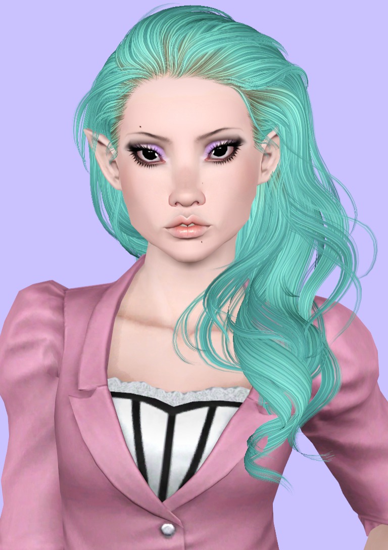 Newsea`s hairstyle Millet retextured by Plumb Bombs - Sims 3 Hairs