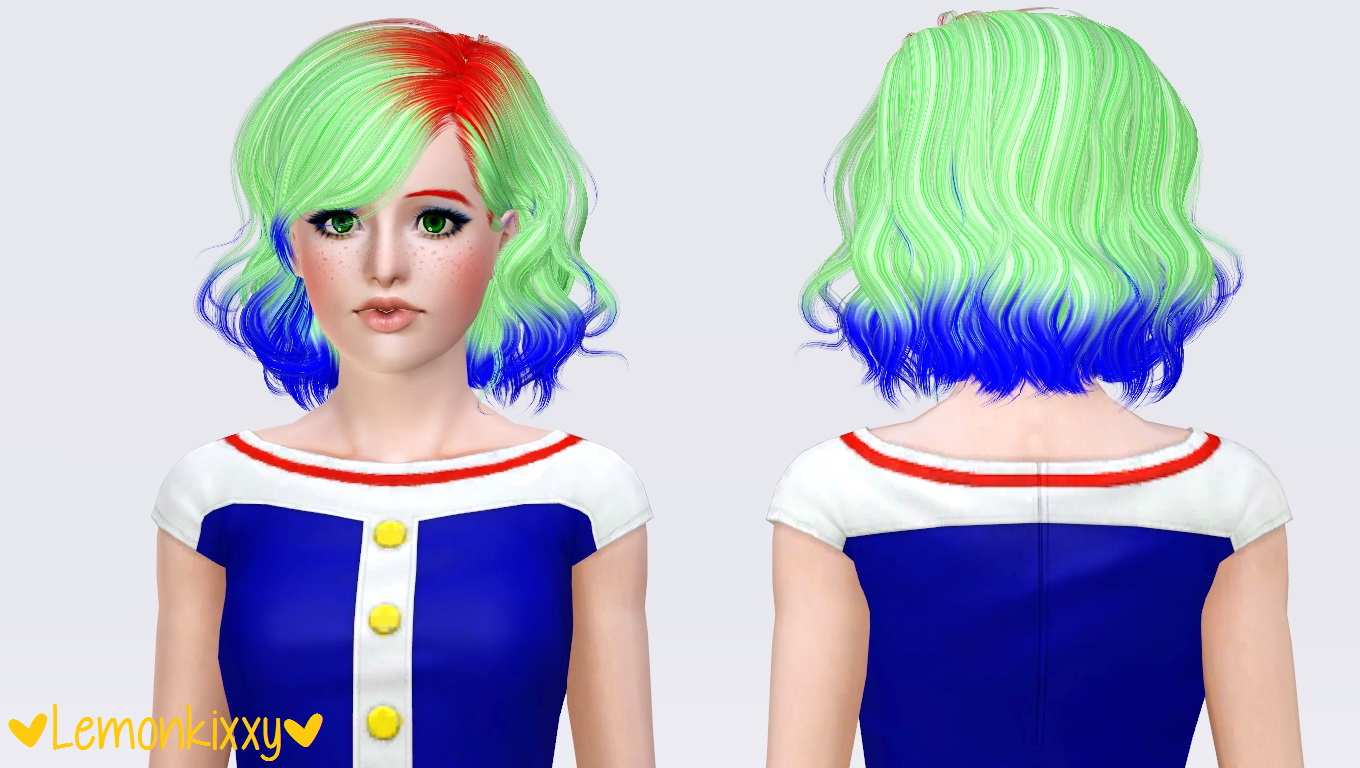 Newsea`s Only You Hairstyle Retextured By Lemonkixxy Sims 3 Hairs