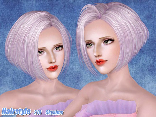 Voluminous bob hairstyle 218 by Skysims - Sims 3 Hairs