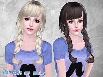Light braided hairstyle 225 by Skysims - Sims 3 Hairs