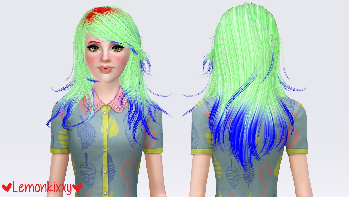 Newsea`s Flying Dance Hairstyle Retextured By Lemonkixxy Sims 3 Hairs