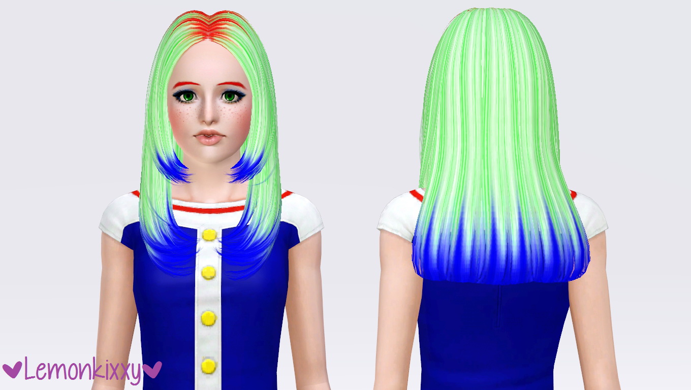 Butterflysims 133 Hairstyle Retextured By Lemonkixxy Sims 3 Hairs