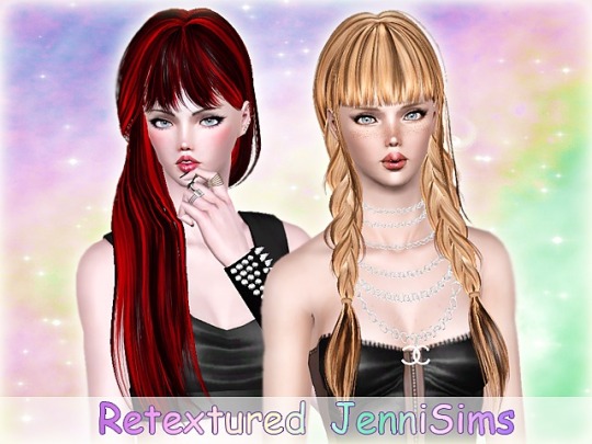 Butterfly`s 131 and 134 hairstyle retextured by Jenni Sims - Sims 3 Hairs