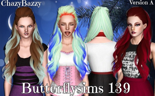 Butterflysims 139 Hairstyle Retextured By Chazy Bazzy Sims 3 Hairs
