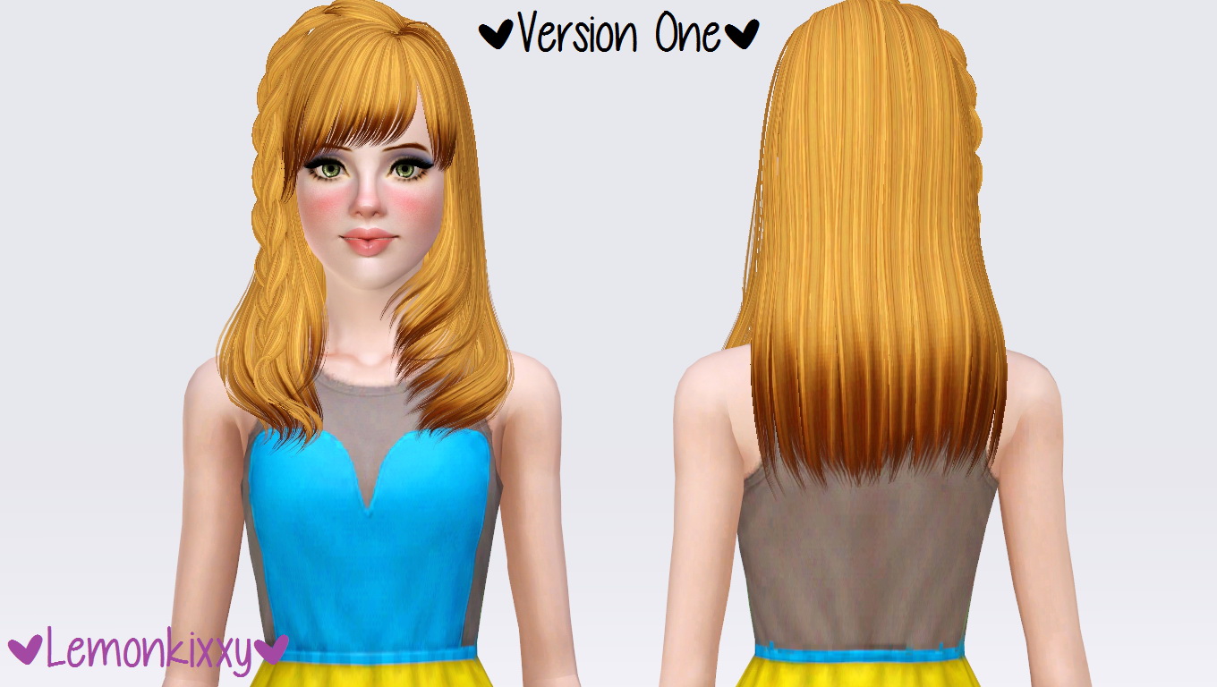 Butterflysims 090 Hairstyle Retextured By Lemonkixxy`s Lair Sims 3 Hairs