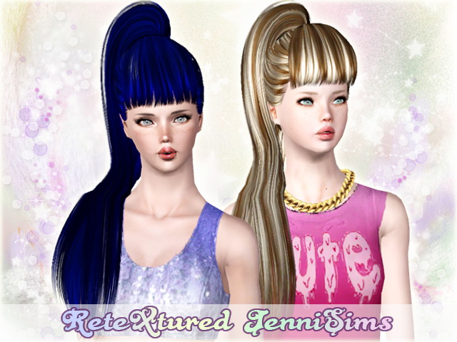 Butterflysims Hairstyle 138 retextured by Jenni Sims - Sims 3 Hairs