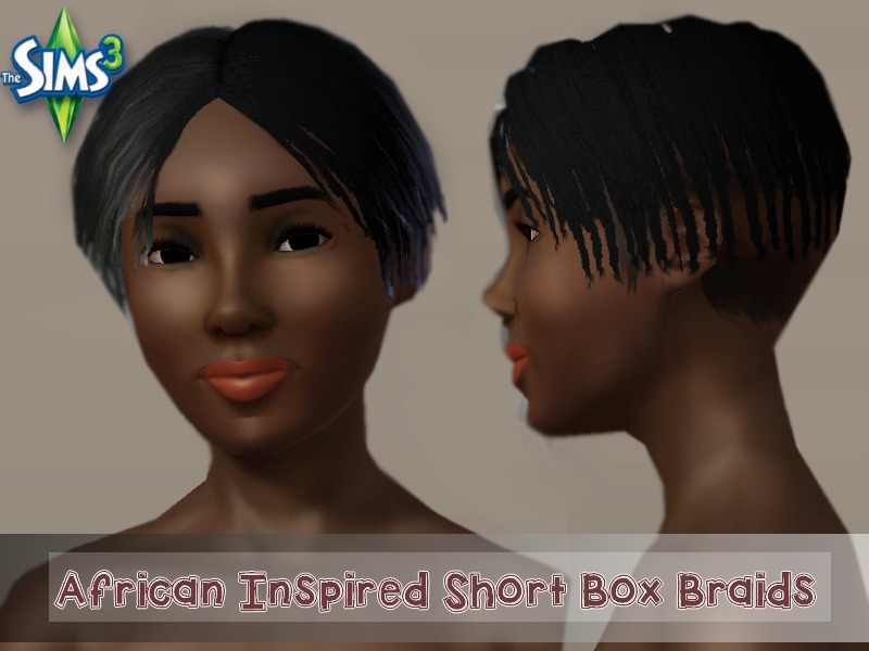 African Inspired Short Fade box braids set by The Sims Resource - Sims ...